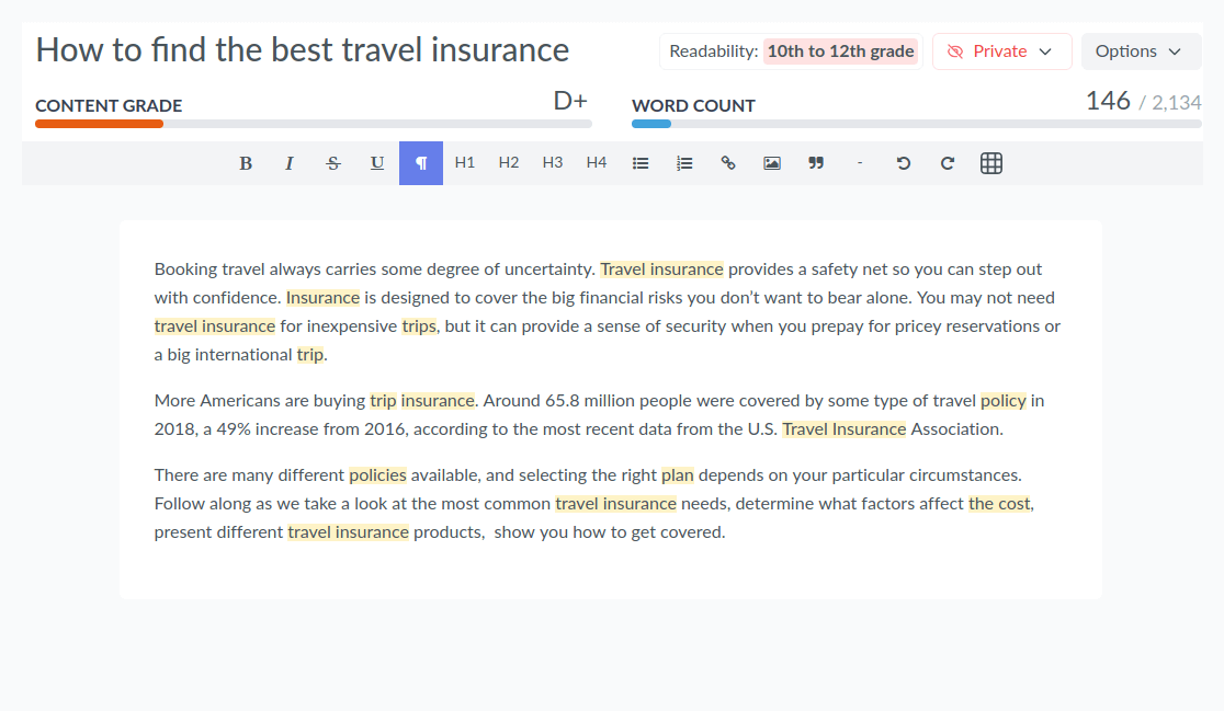 SEO Content Optimization Software - Dashword